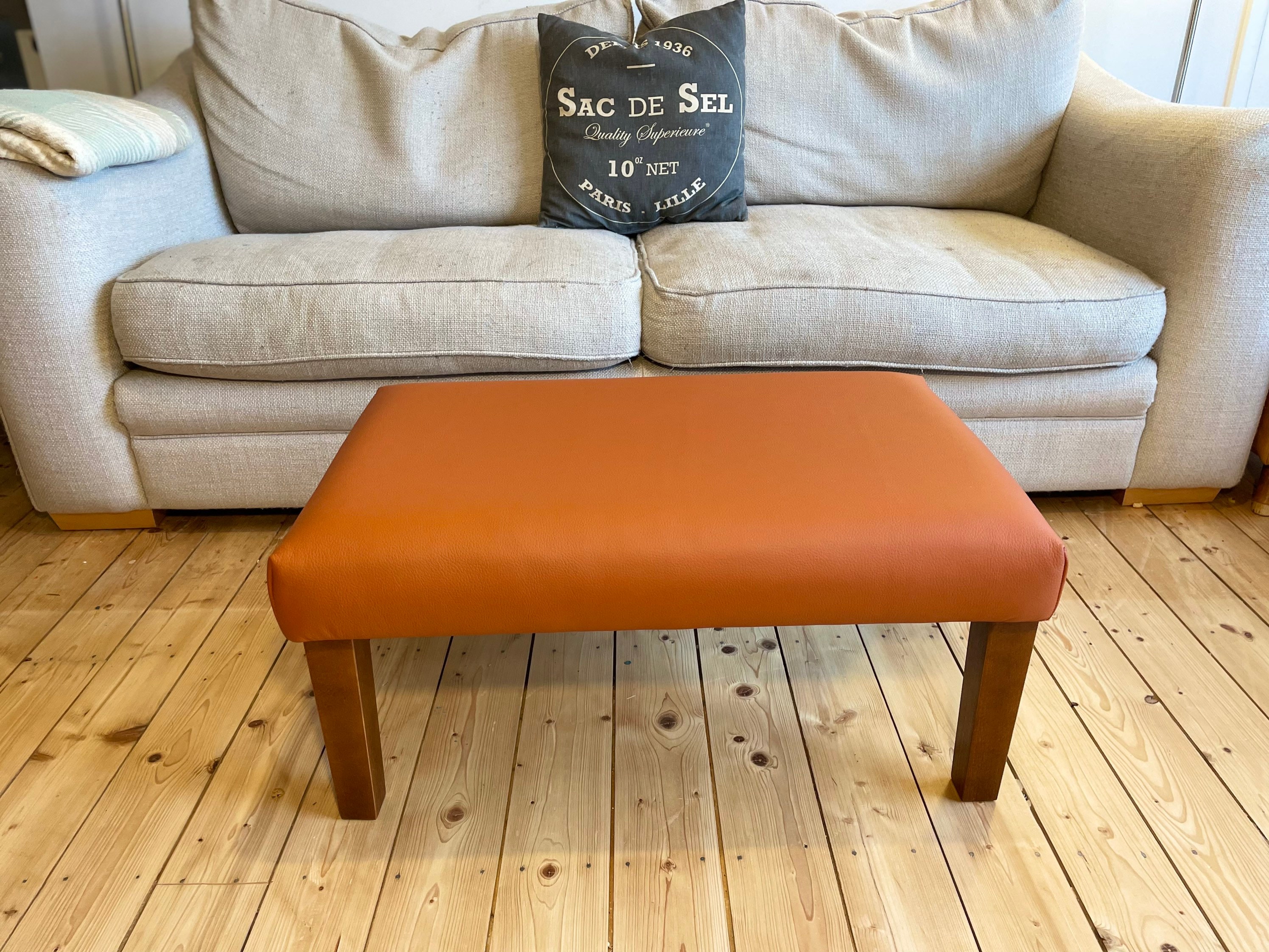 Large Footstool Upholstered Coffee Table Foot Stool | Etsy UK