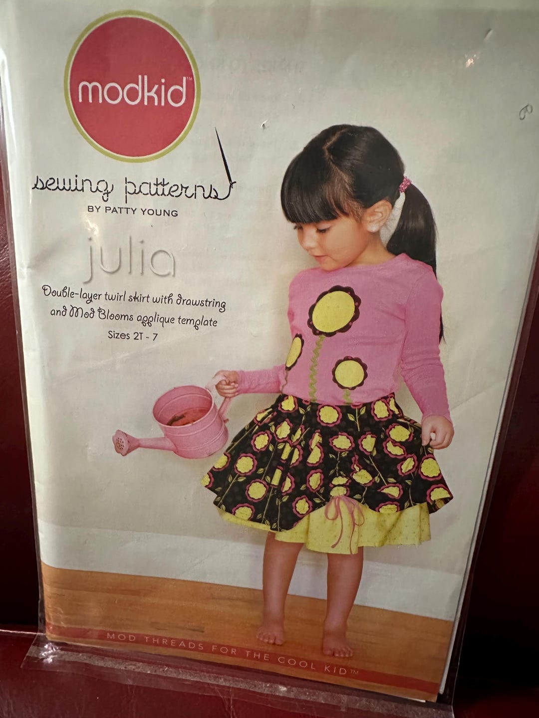 Modkid Girls Sewing Pattern by Patty Young, Julia Layered Skirt Size 2T ...