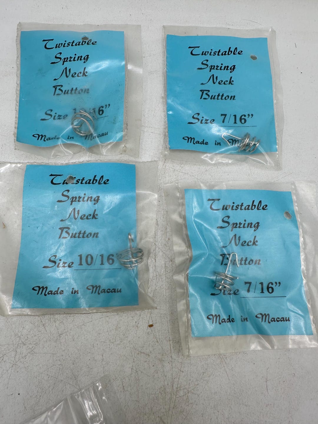 4 Twistable Spring Neck Buttons 7/16” and 10/16” - Etsy