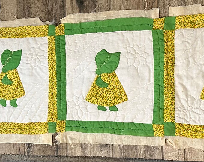 Dutch Girl Sunbonnet Sue Quilt Blocks Unfinished. - Etsy