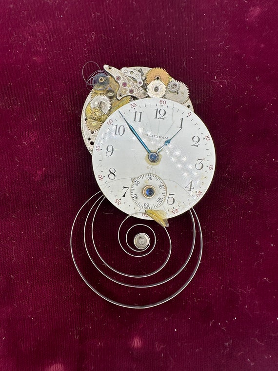 Steampunk Repurposed Antique Pocket Watch Pin Artist … - Gem