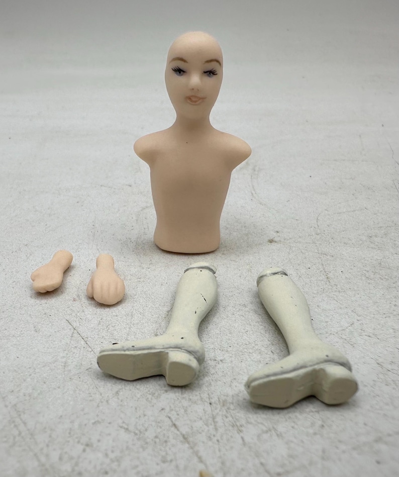 The Foot Doll Kit by L. Sisson Small Bisque Man or Boy Doll With ...