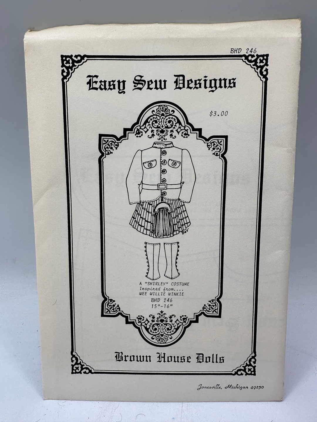 Shirley Temple Doll “wee Willie Winkie” Inspired Costume Sewing Pattern ...