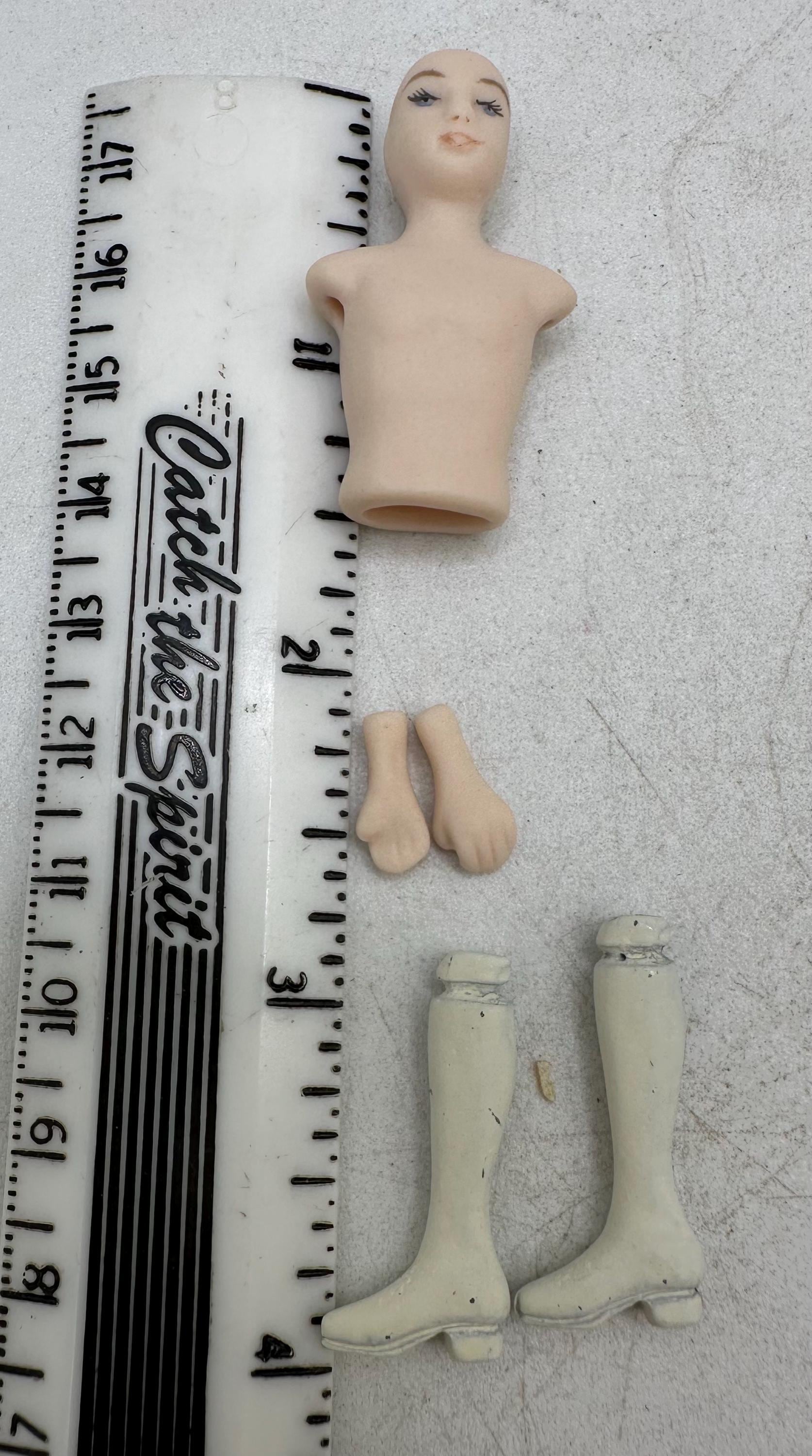 The Foot Doll Kit by L. Sisson Small Bisque Man or Boy Doll With ...