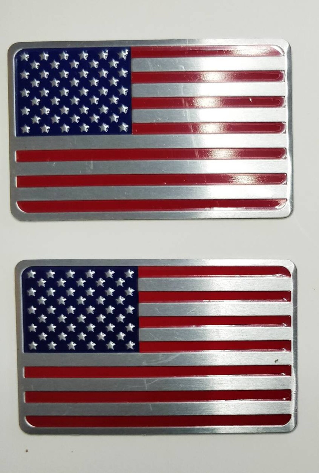 American Flag Car Sticker: Aluminum Alloy Emblem (2 Pcs) - Etsy