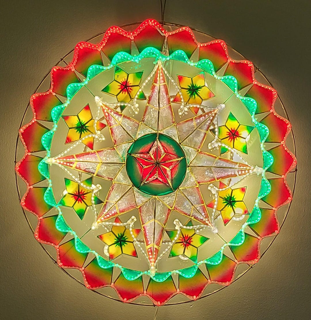 100% LED Tala VII Capiz Parol (20",25",30") on Sale - Etsy