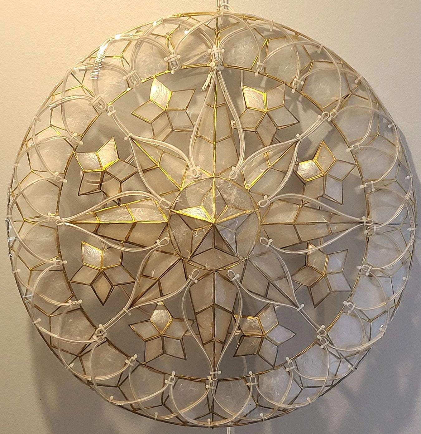 Capiz Shell Star Lantern: 100% LED Parol Tala White 1 - Filipino ...