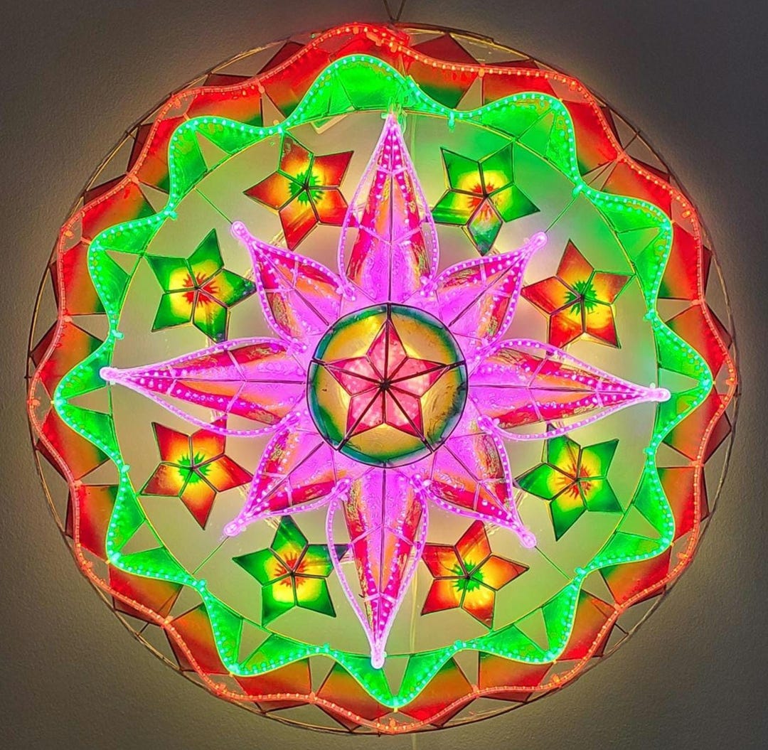 100% LED Tala 8 Capiz Parol (20",25",30") ON SALE - Etsy