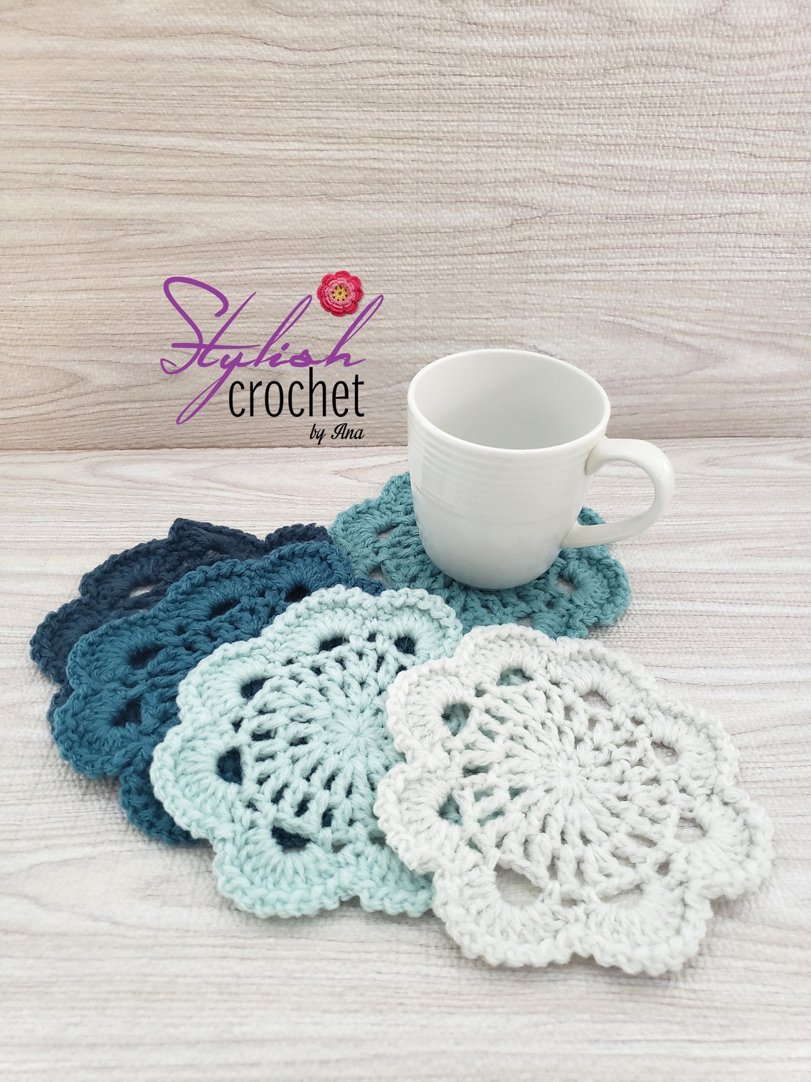 Crochet Coasters Decor Table Home Decor Gift Crochet Doily - Etsy