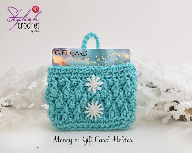 Christmas Gift Card Holders Handmade Giftcard Crochet Wallet Bag Money ...