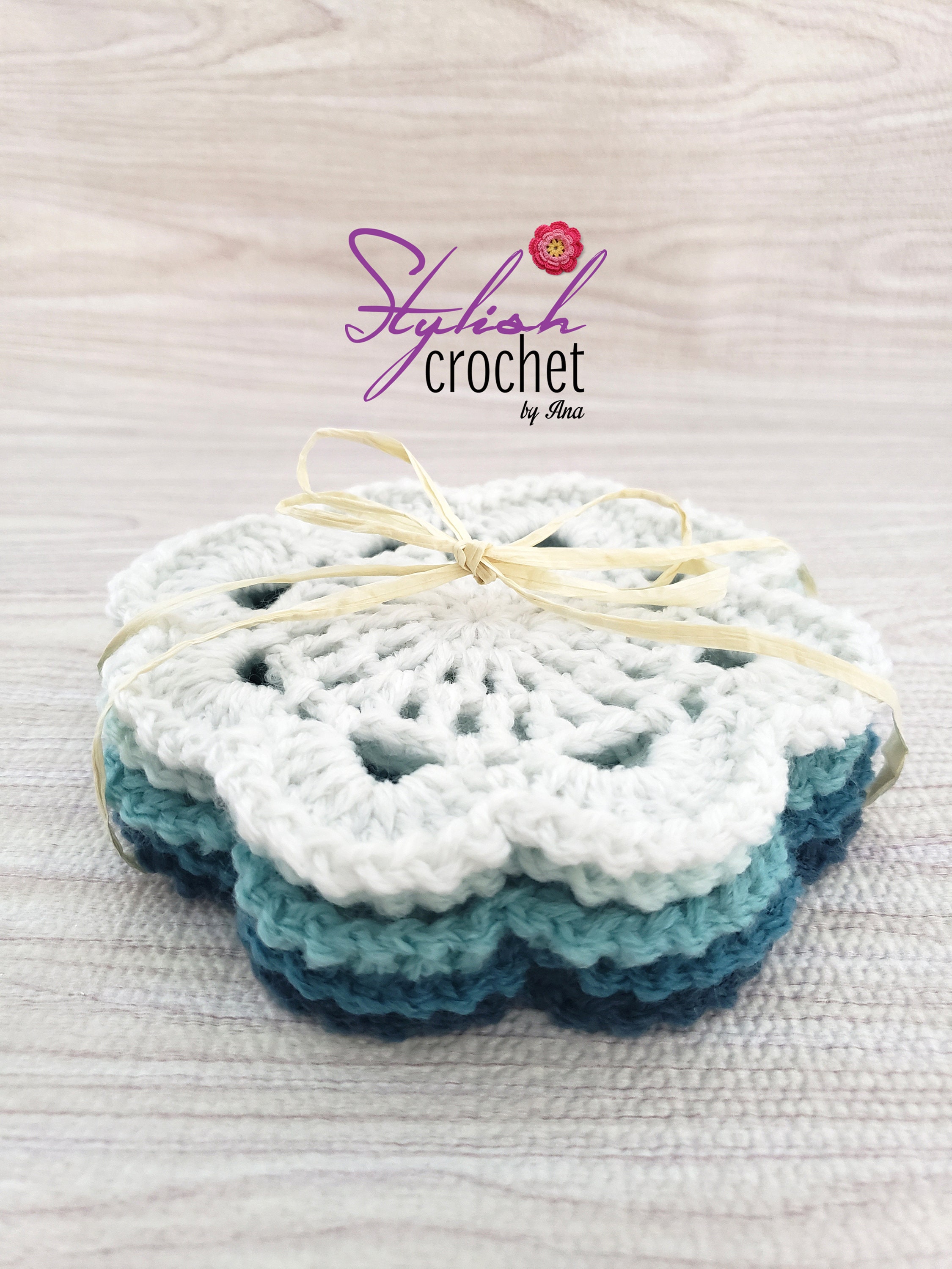 Crochet Coasters Decor Table Home Decor Gift Crochet Doily - Etsy