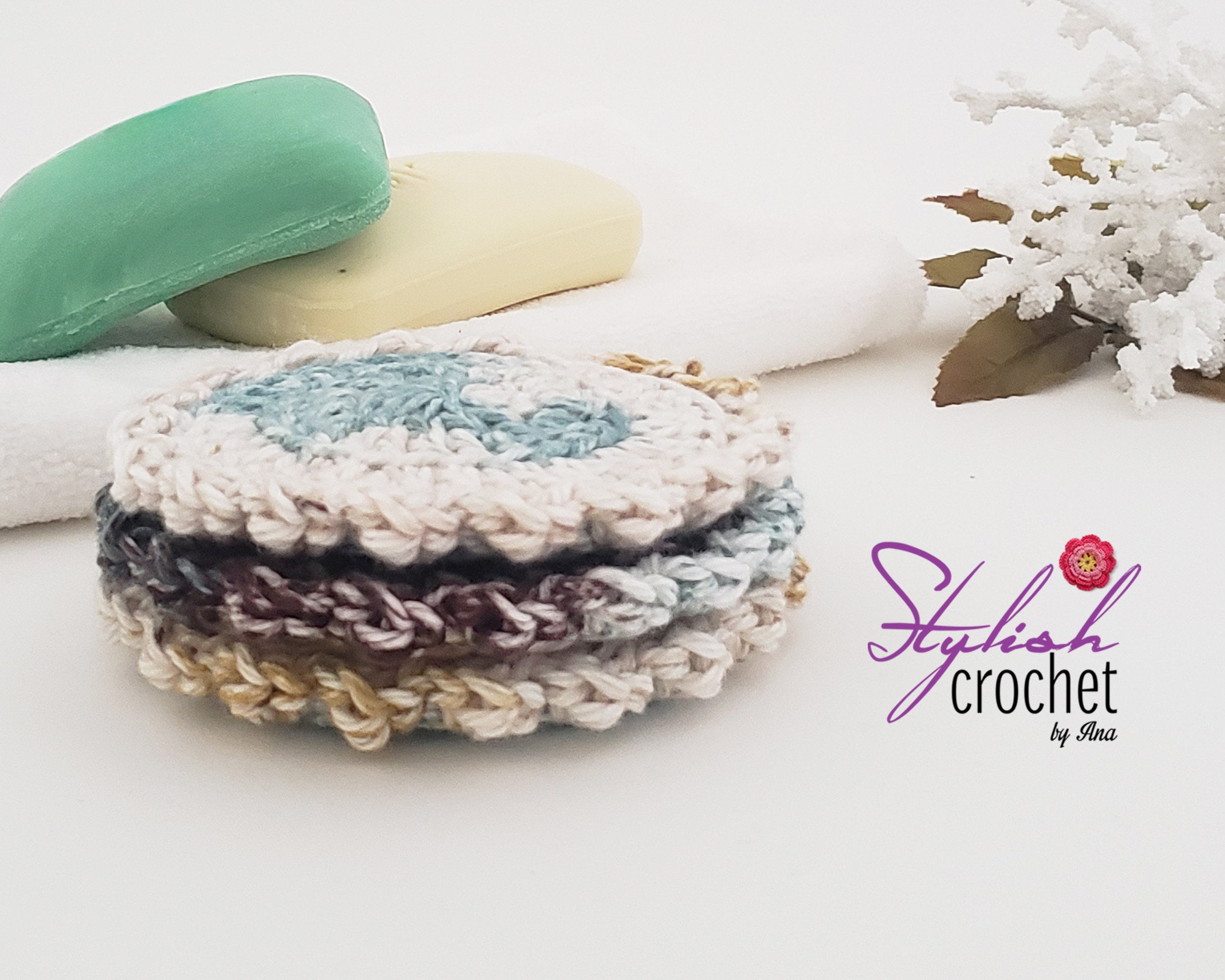 Crochet Face Scrubbies, Facial Rounds Handmade 100% Cotton. Set of 3 ...