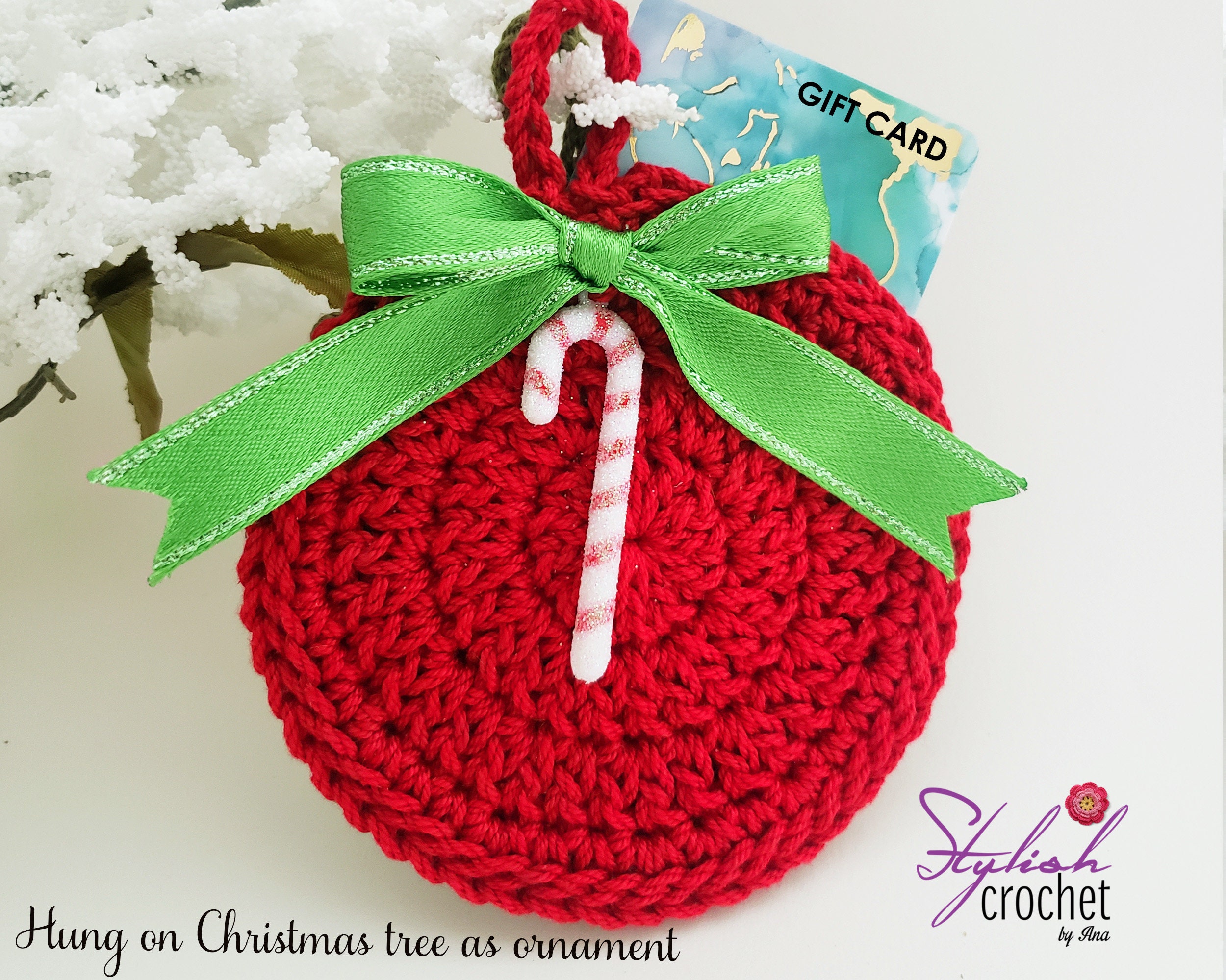 Gift Card Holder Crochet Christmas Ornament Giftcard Crochet Envelope ...