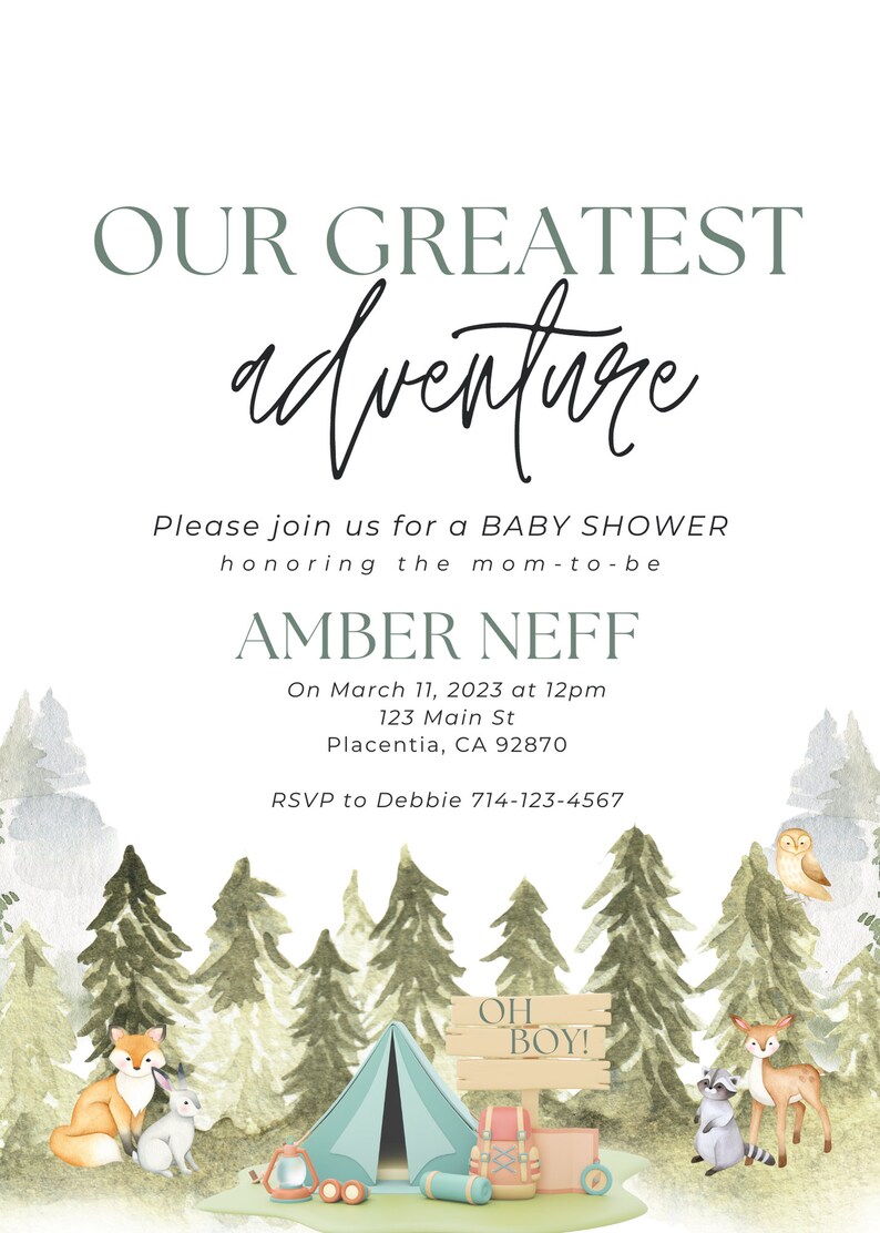 Our Greatest Adventure Baby Shower Invitation INSTANT - Etsy Our Greatest Adventure Baby Shower Invitation INSTANT - Etsy