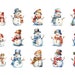 Watercolor Snowman Clipart, Frosty the Snowman, Snowman PNG, Snowman ...