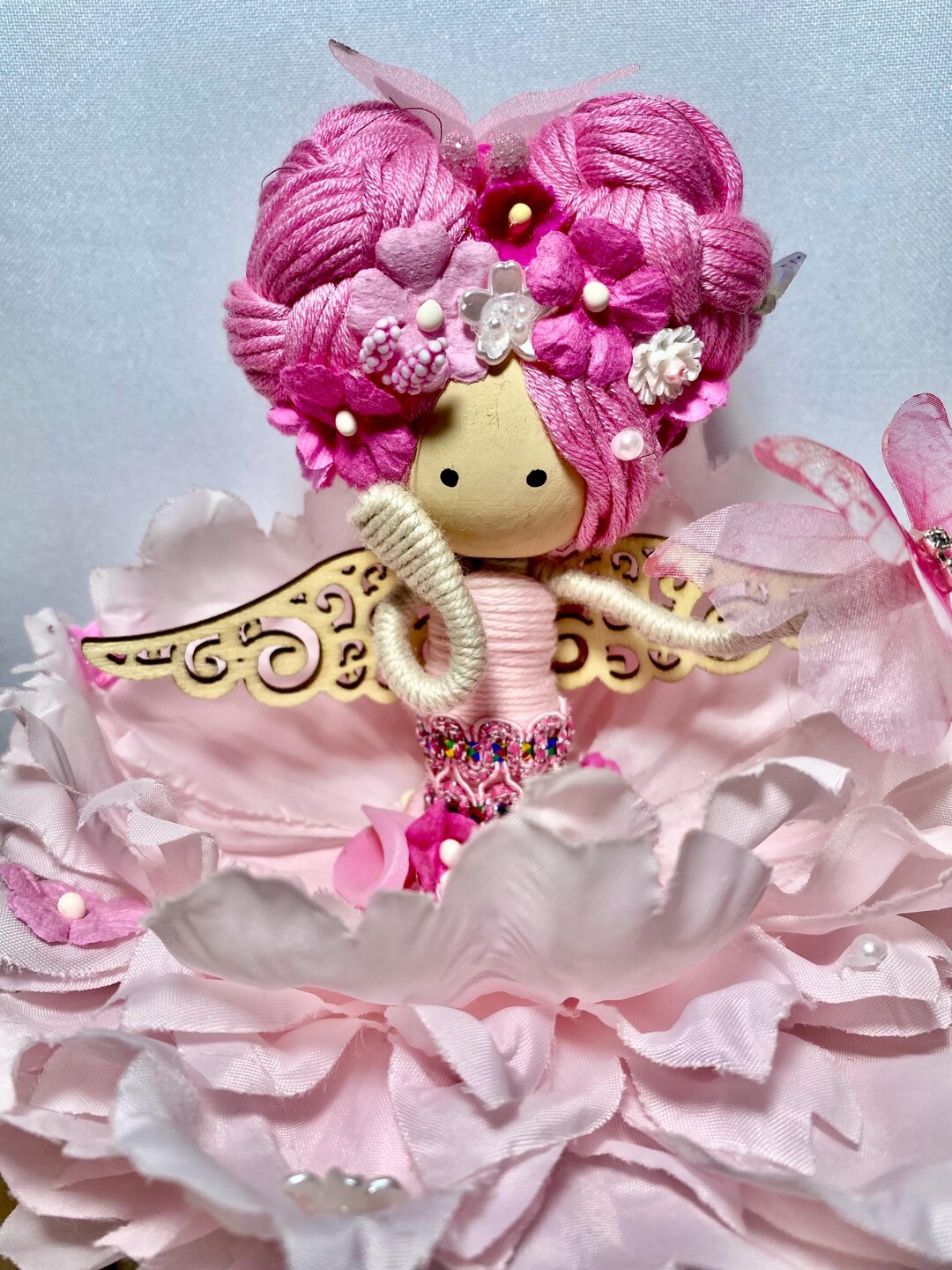 Peony Fairy Pixie Doll Delux Decor - Etsy