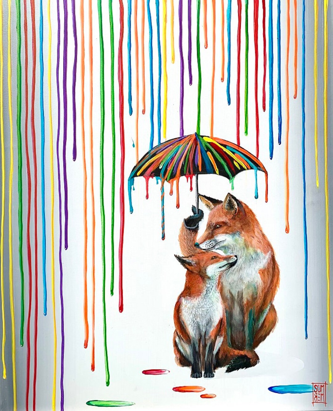 Oh Lamour Fox Illustration Fine Art Print Surrealism - Etsy