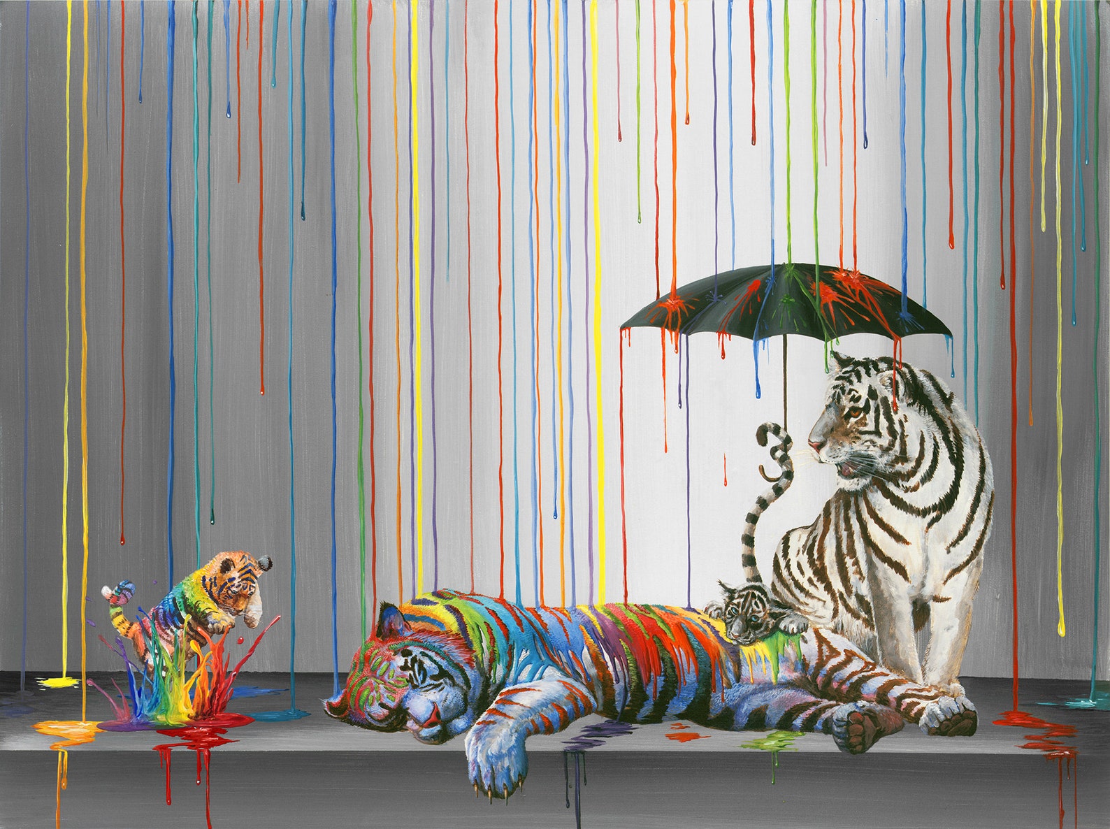 Catnip - Tiger Illustration - Pop Art Print - Surrealism Print - Fine ...