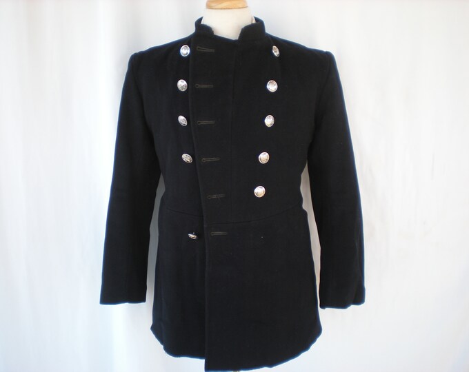 Vintage 50's British UK NFS National Fire Safety Fireman Tunic Peacoat ...