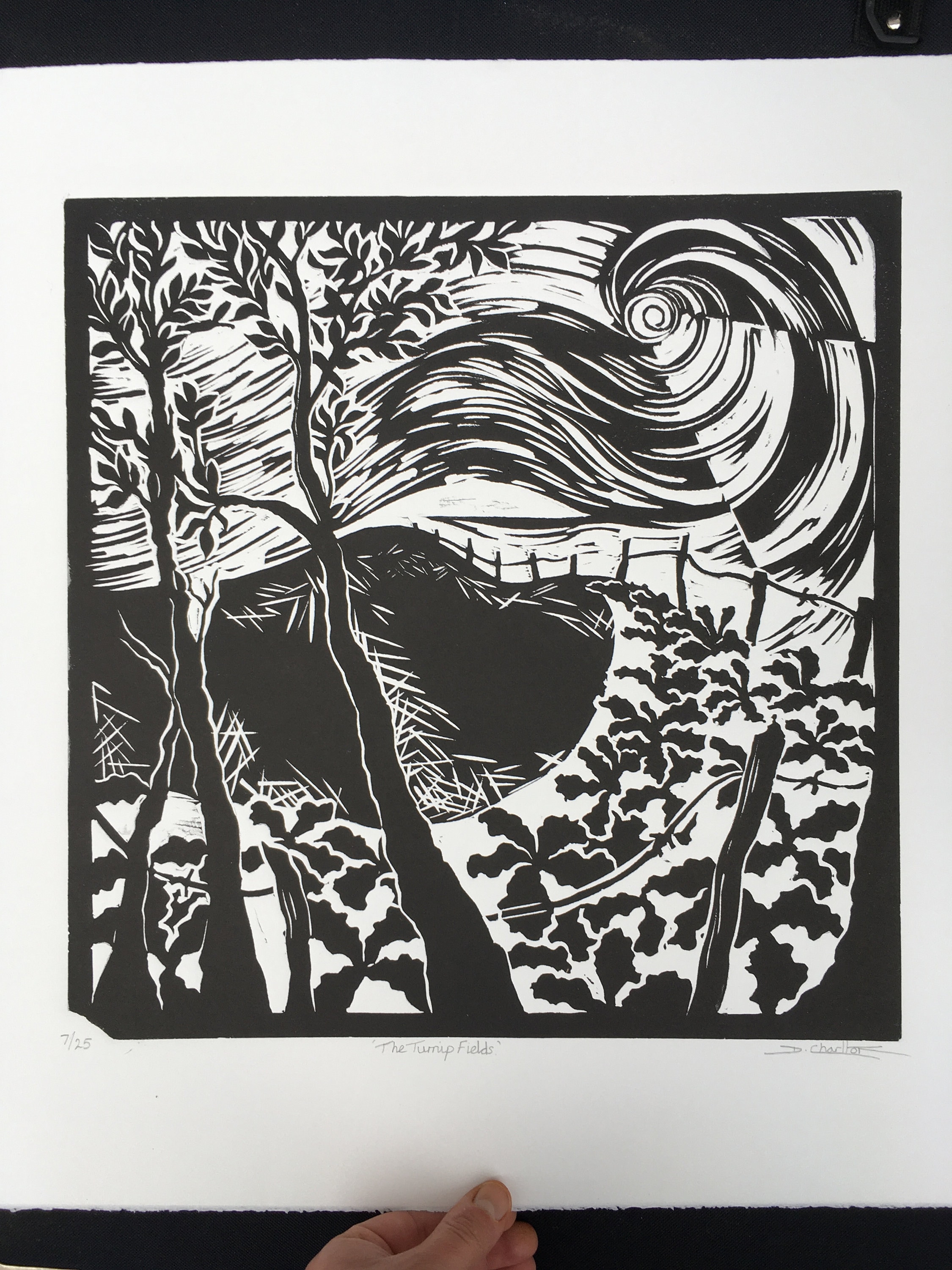 The Turnip Fields, Limited Edition Linocut Print, Farming, Organic ...