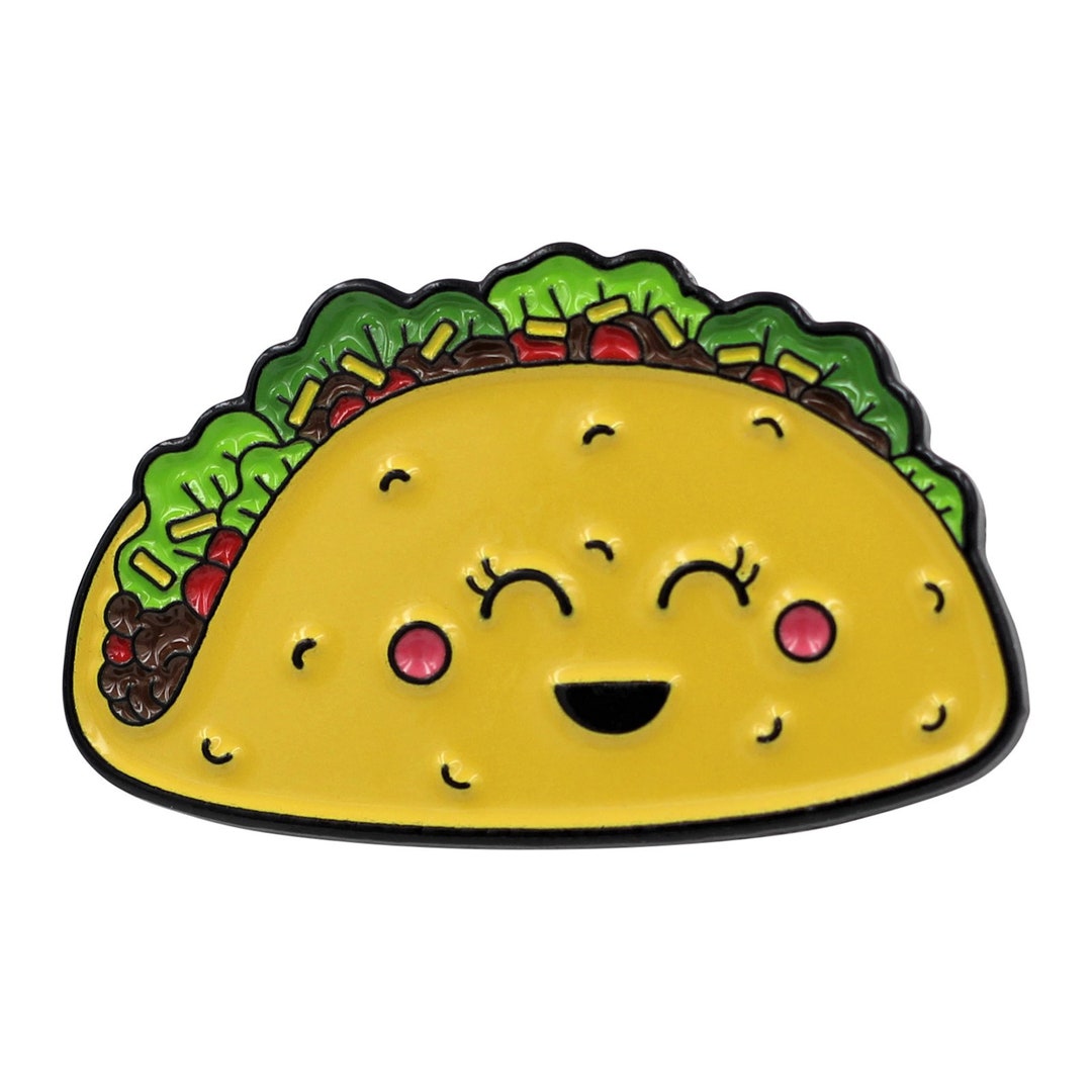 REAL SIC Kawaii Cute Taco Enamel Pin Lapel Pins Great Gift for Taco ...