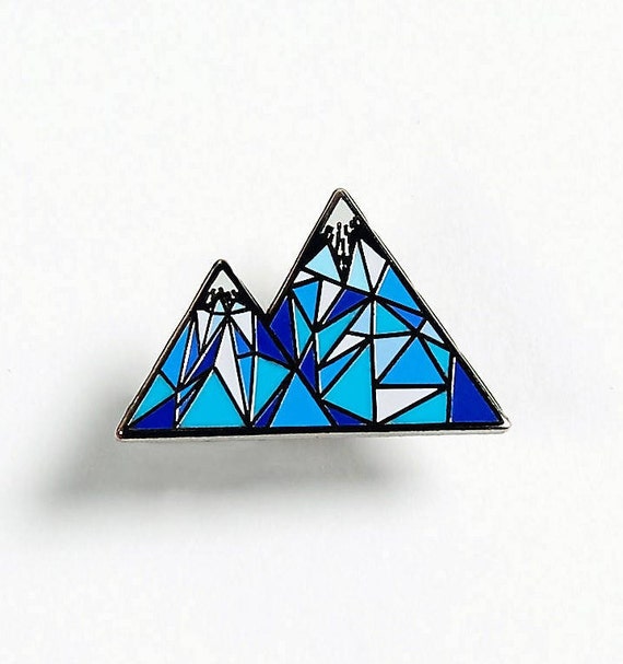 Geometric Mountain Enamel Pin for your Life
