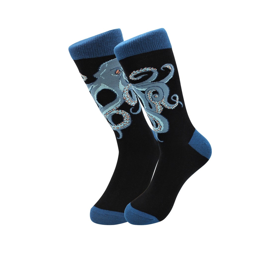 Octopus Socks Cute Animal Cartoon Happy, Funny Socks Sea Food Lover ...
