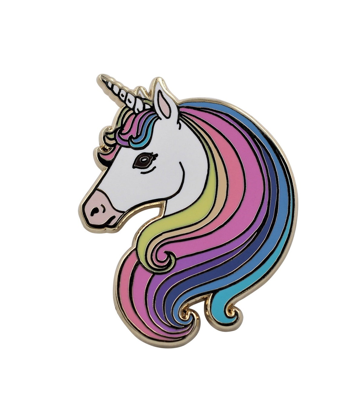 Majestic Unicorn Enamel Pin Rainbow Hair Unicorn Pin Cute | Etsy