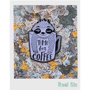 Coffee Sloth Time for Coffee Enamel Pin - Etsy