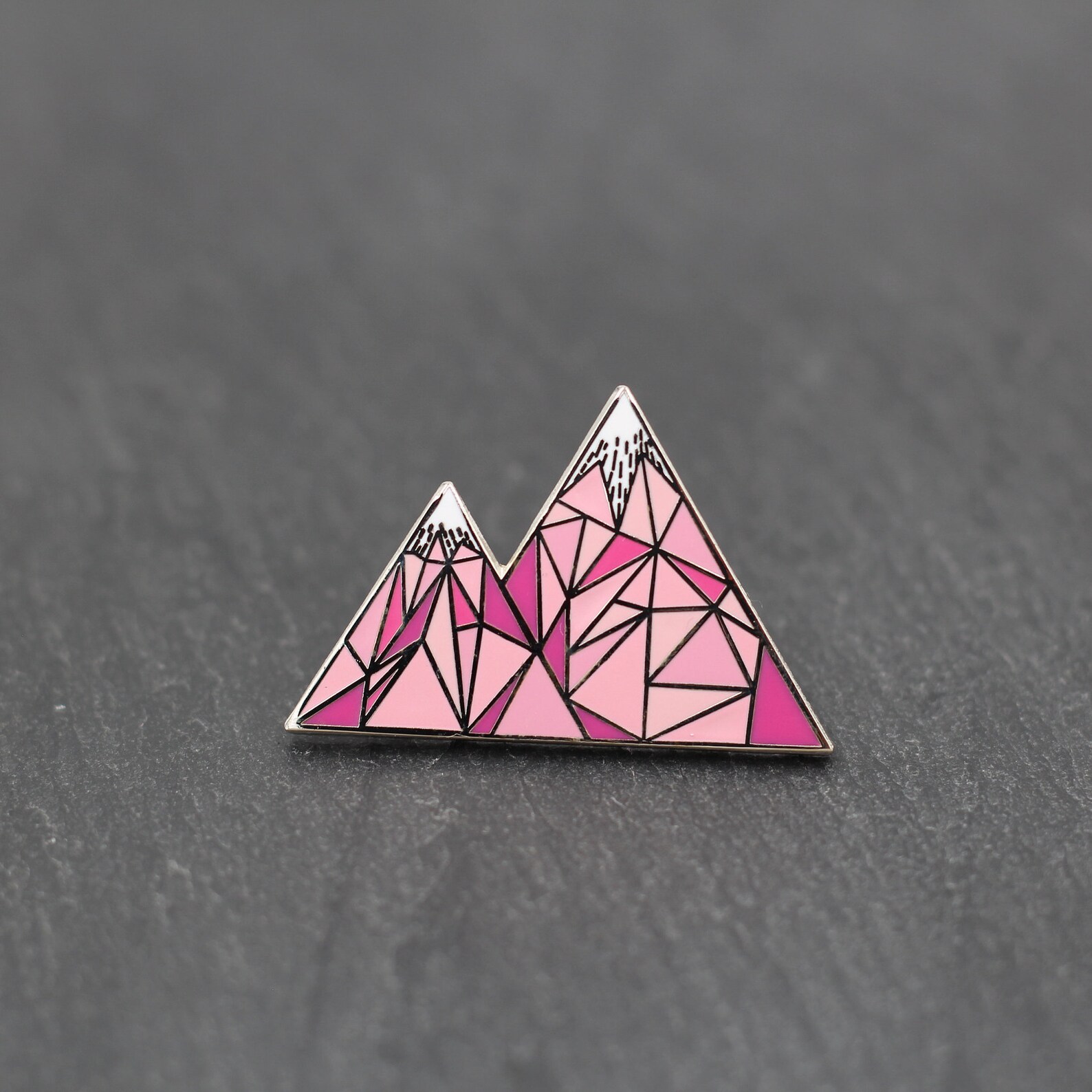 Geometric Mountain Enamel Pin for Your Life | Etsy