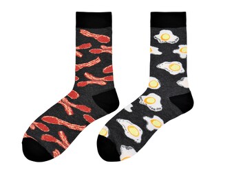 Breakfast Please Bacon and Eggs Socks - Etsy