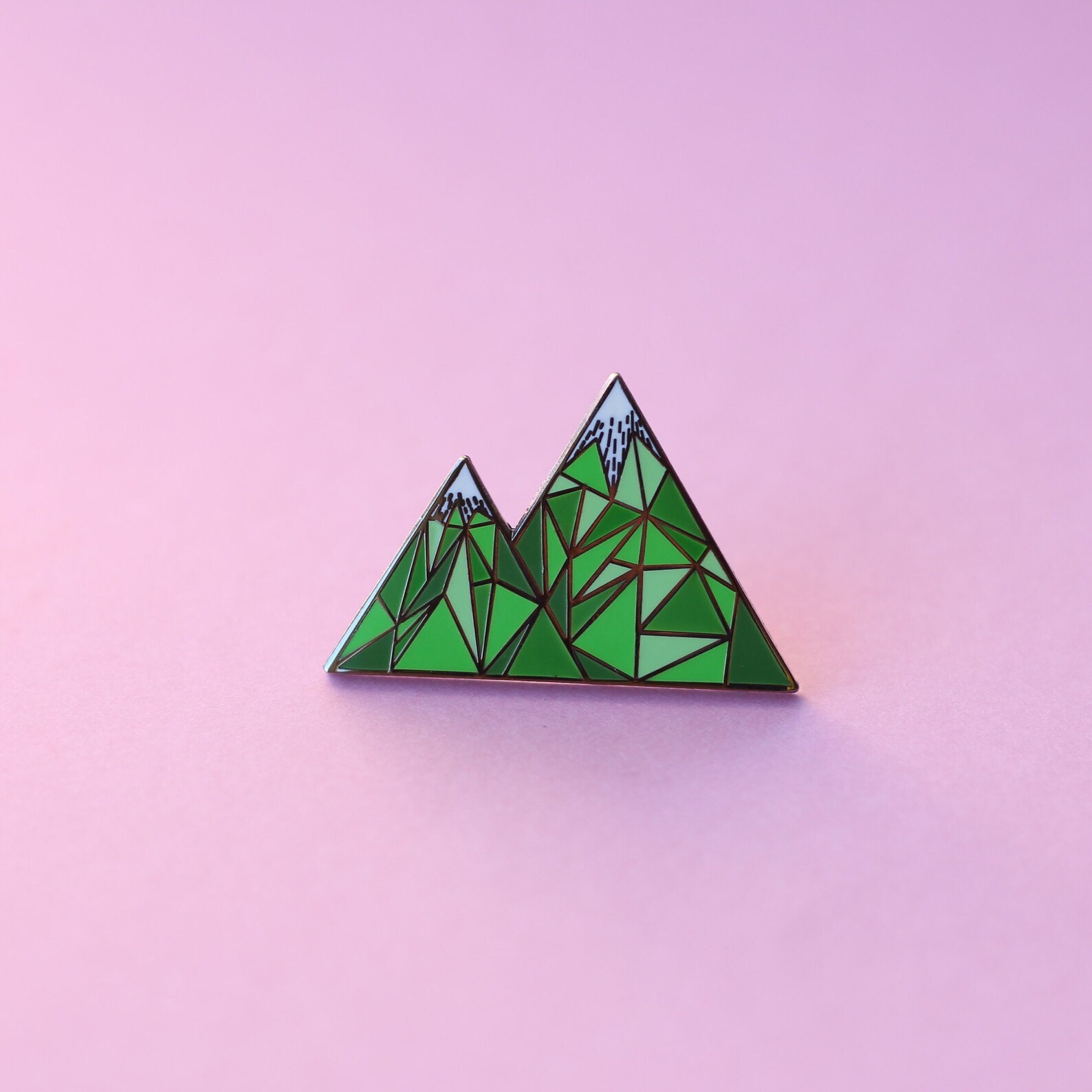 Geometric Mountain Enamel Pin for Your Life | Etsy