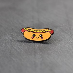 Hot Dog Pin Super Kawaii Food Enamel Pin - Etsy