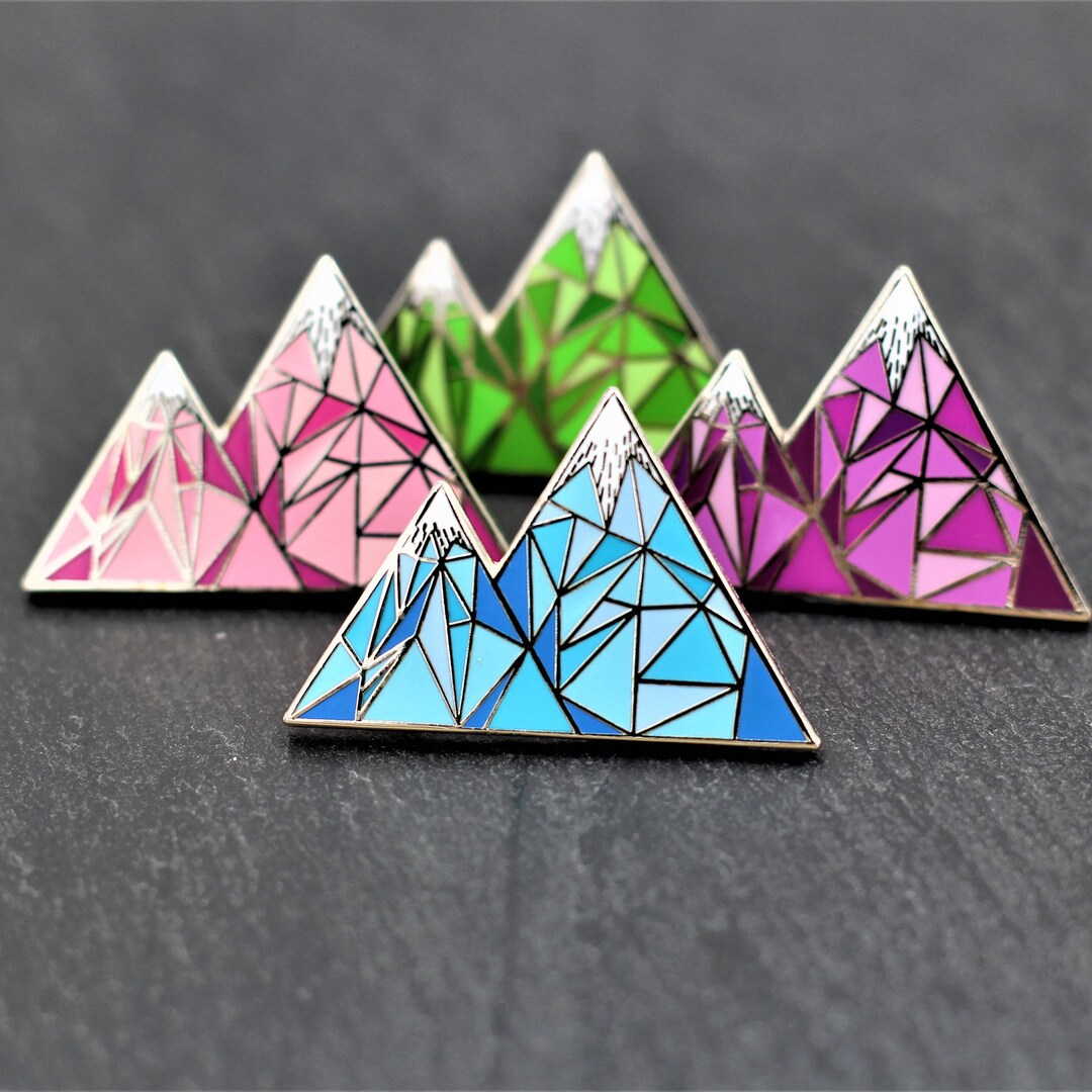 Geometric Mountain Enamel Pin for Your Life - Etsy