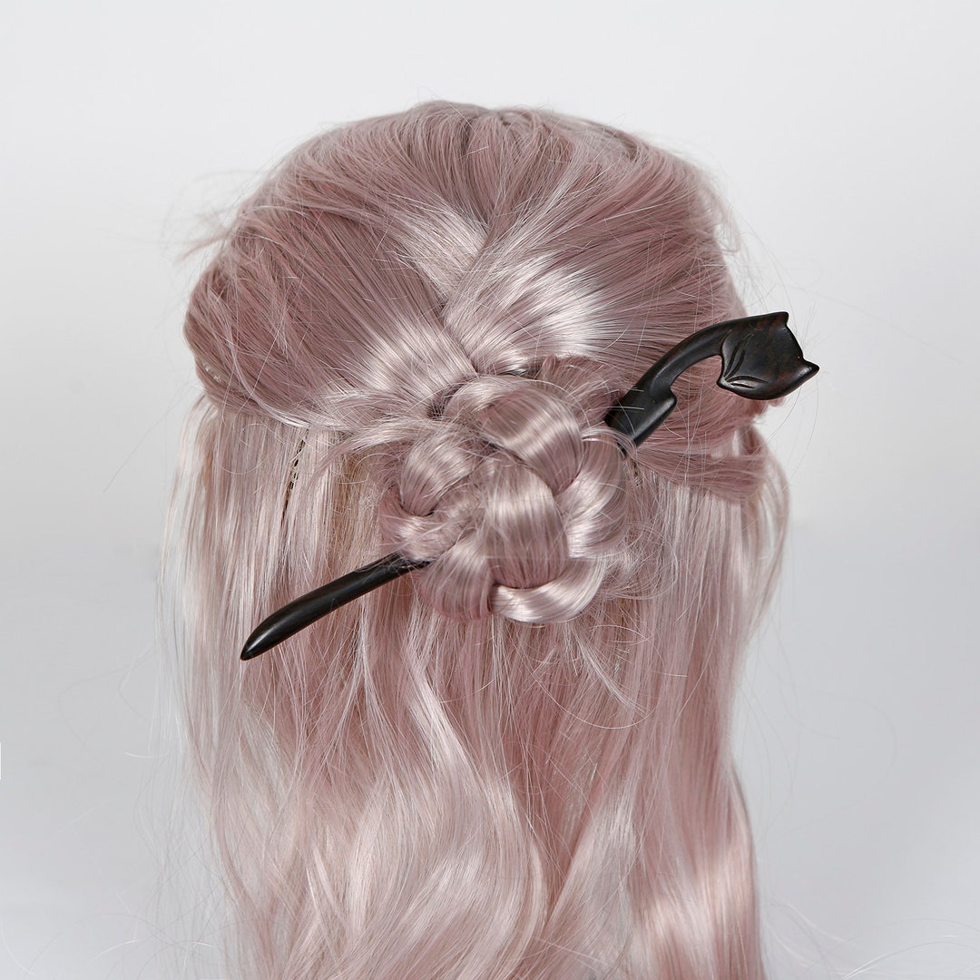 Handmade Natural Wood Animal Style Hair Sticks , Hair Pins & Chopsticks ...