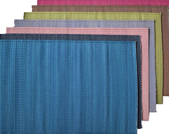 4 Set of Igusa, Rush Grass Placemat, Japanese Placemat, Pumpkin, Orange ...