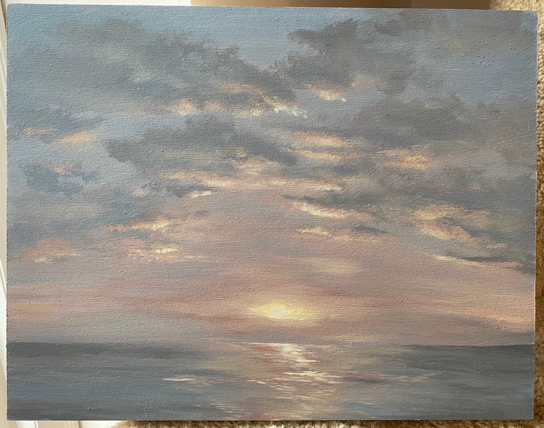 Acrylic Sunset Painting - Etsy