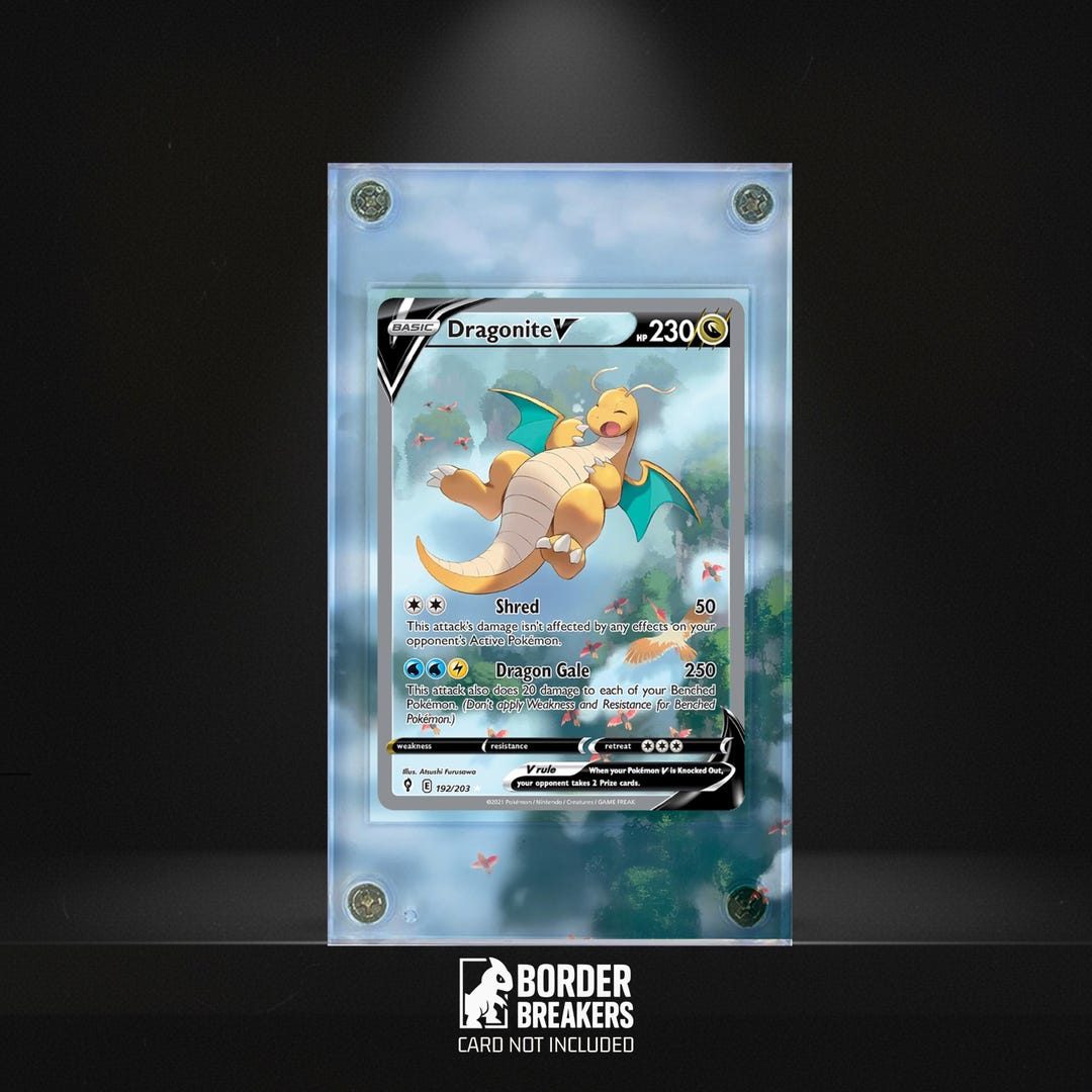 Dragonite V 192/203 Pokémon Extended Art Artwork Display Case ...