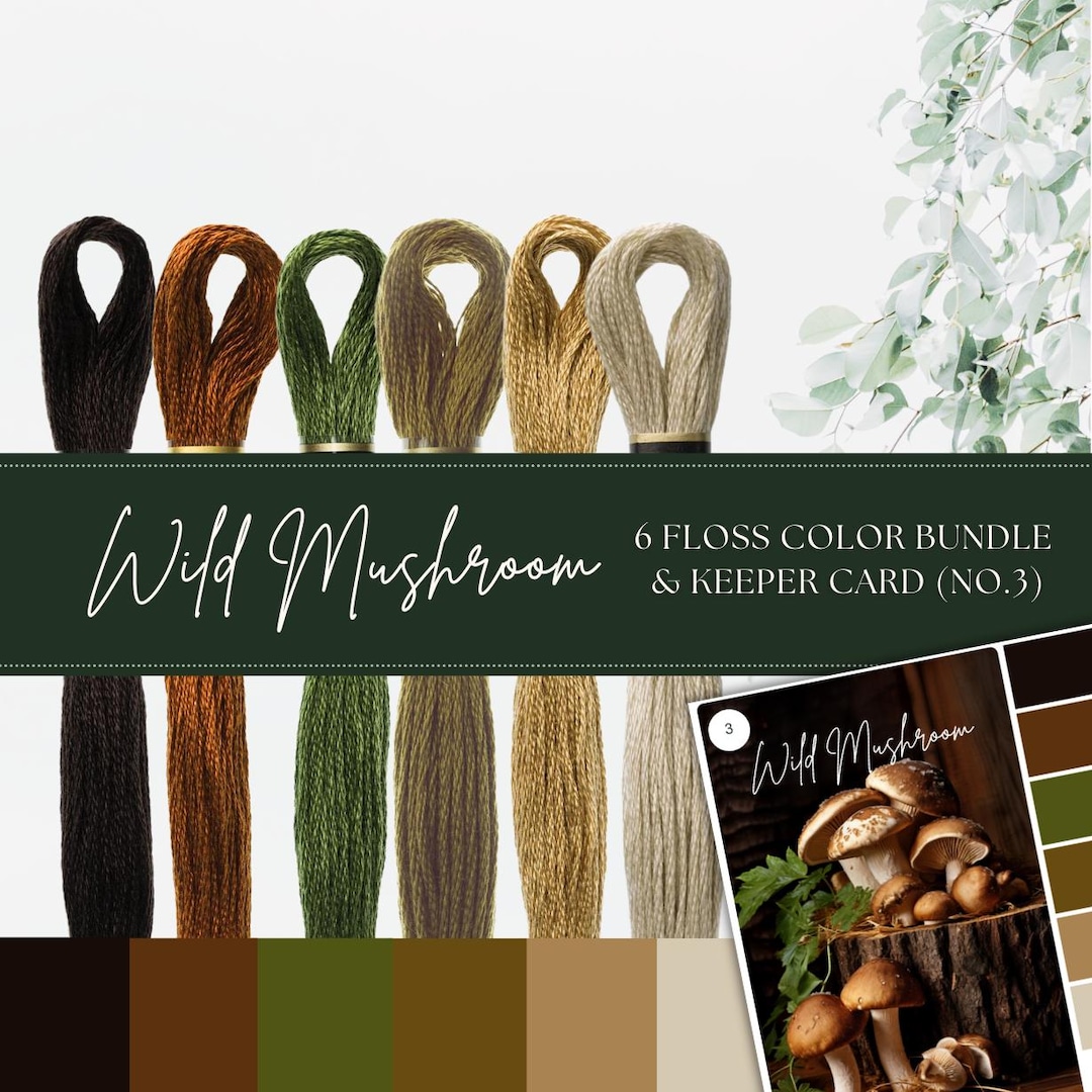 Embroidery Threads Color Palette Pack Wild Mushroom (3) 6 Skeins ...