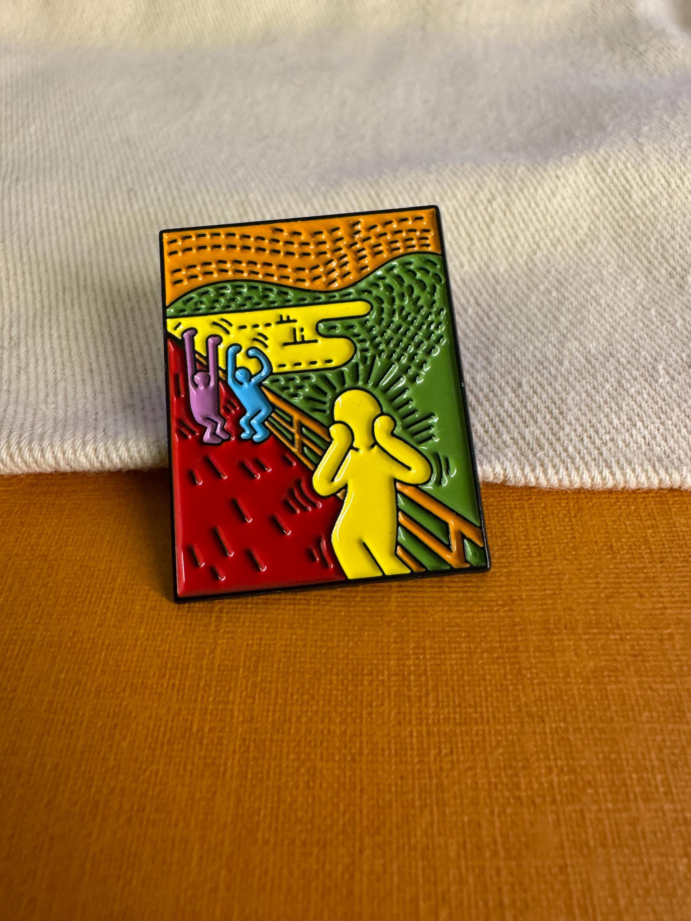 Keith Haring Scream Enamel Pin, Keith Haring Brooch,collectable Pins ...