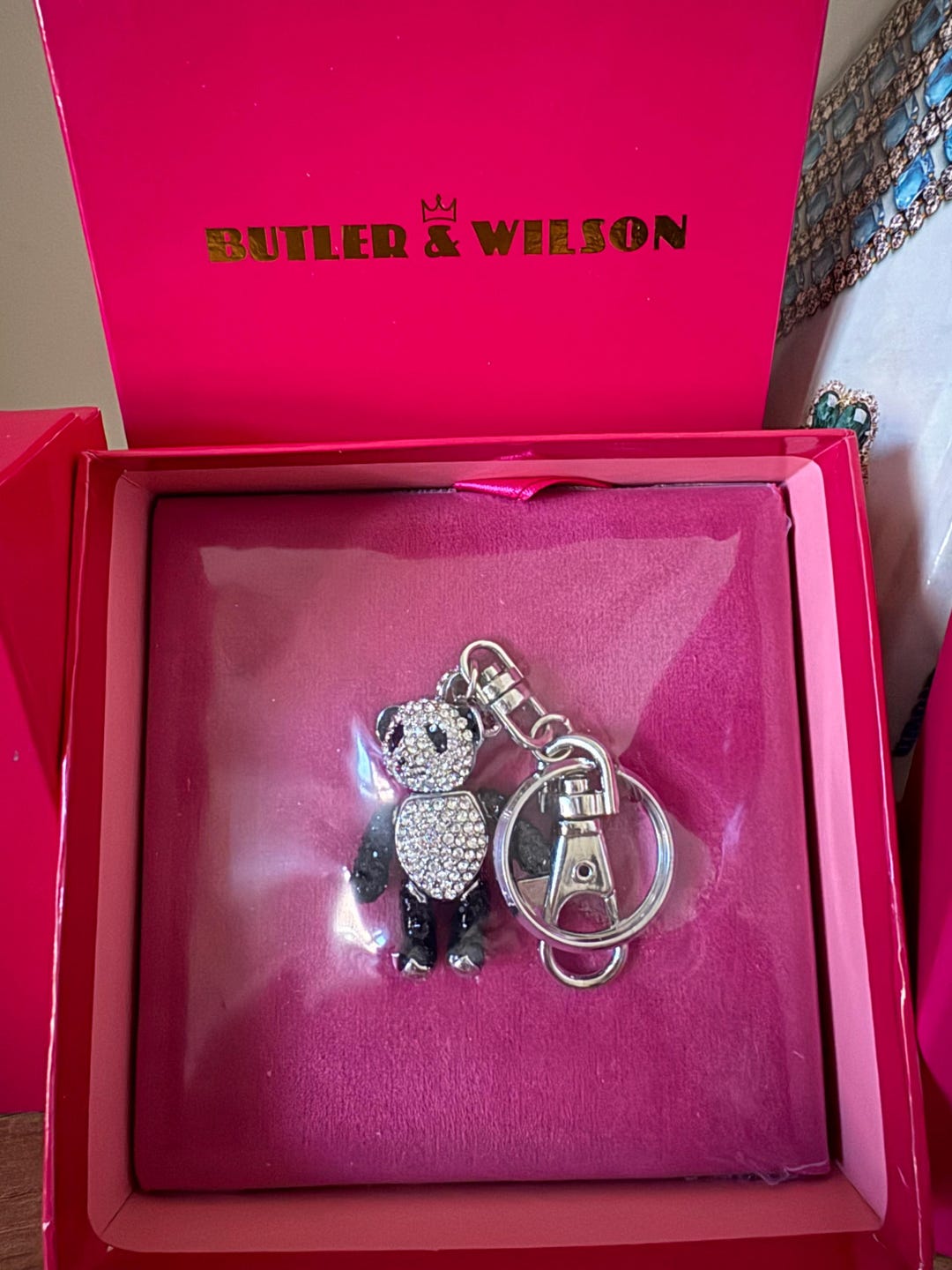 Rare Sealed Vintage Butler and Wilson Signed Panda Charm Keychain ...