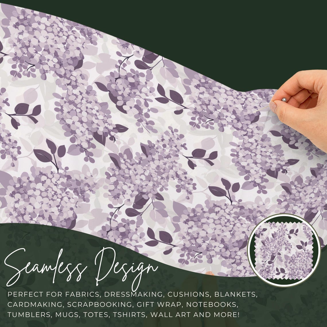 Abstract Muted Lilac Clusters Seamless Pattern, Tiling Pattern ...