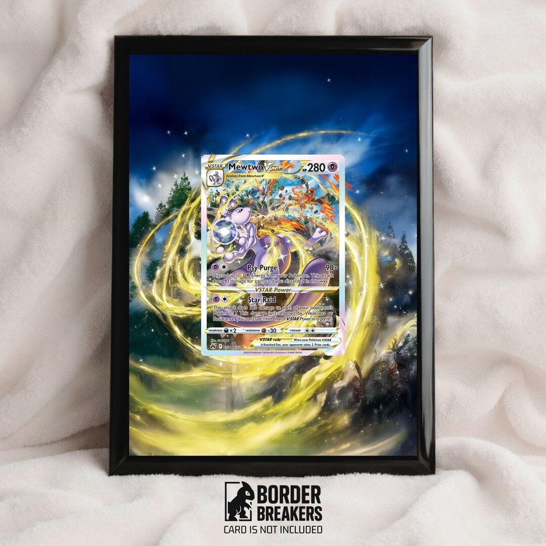 Mewtwo GG44/GG70 Pokémon Extended Art Frame - Crown Zenith - Etsy