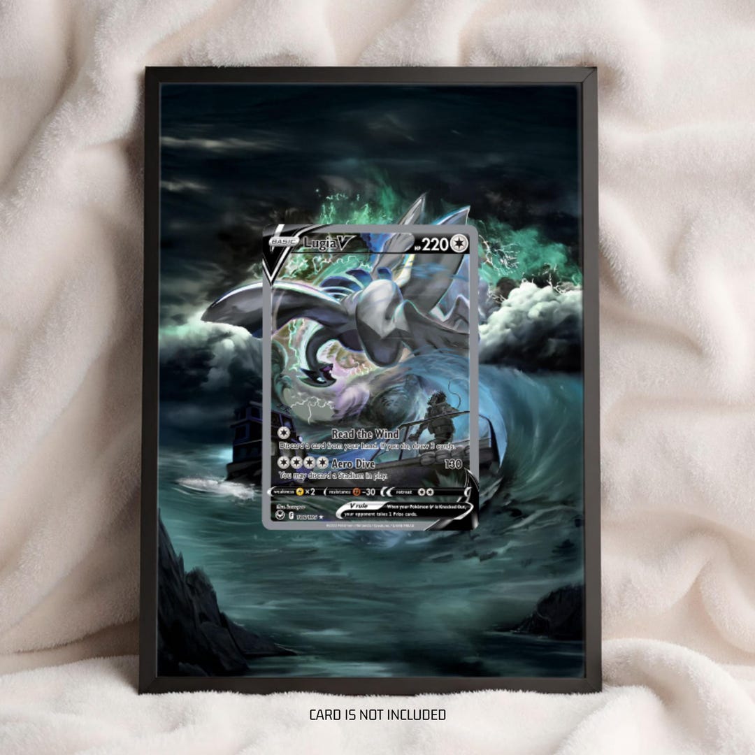Lugia V 186/195 Pokémon Extended Art Frame - Silver Tempest - Etsy