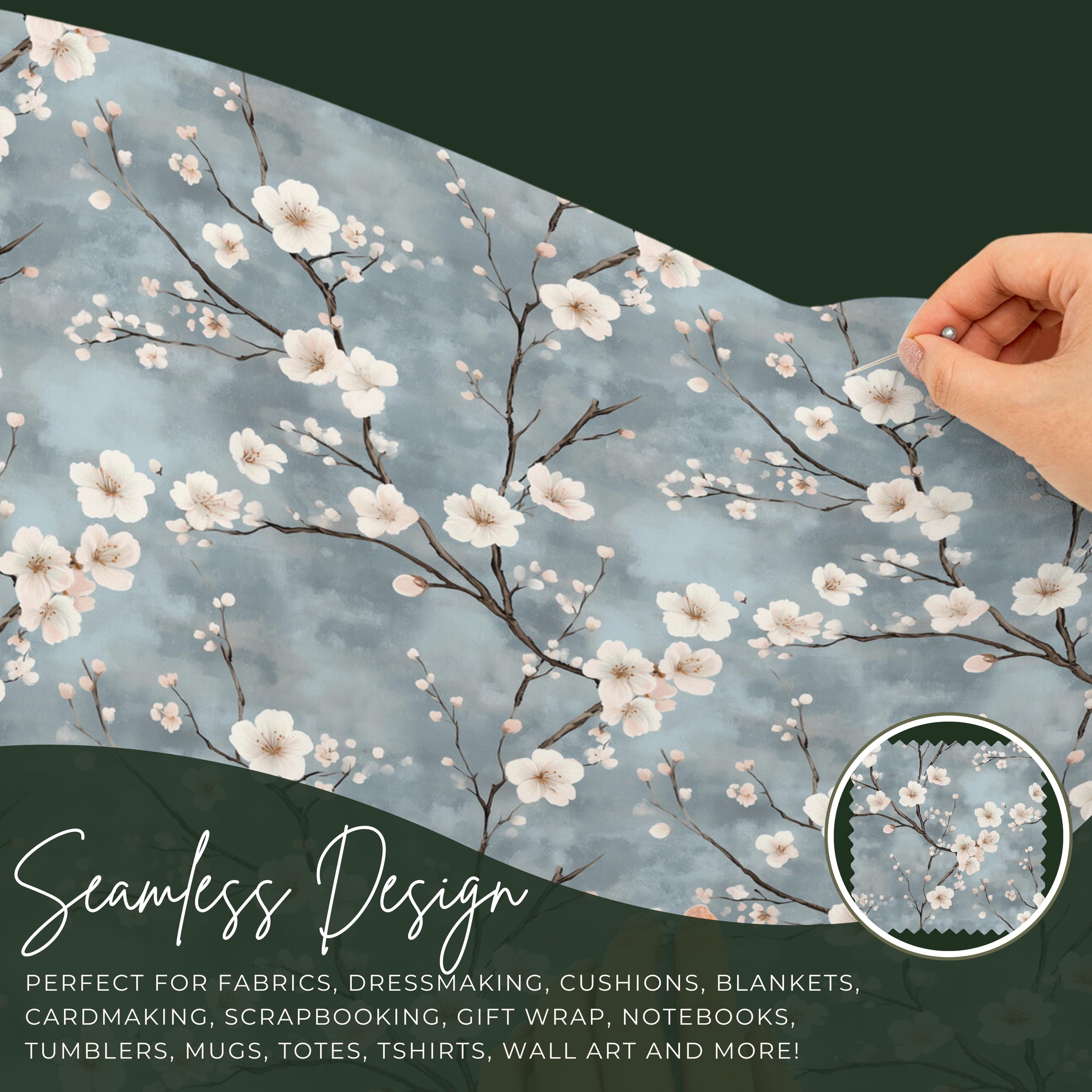 Cherry Blossom Tree Seamless Pattern, Tiling Pattern, Wallpaper ...