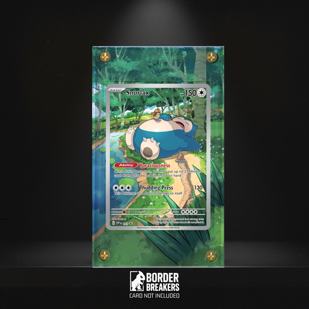 Snorlax Promo SVP 051 Pokémon Extended Art Display Case - Magnetic ...