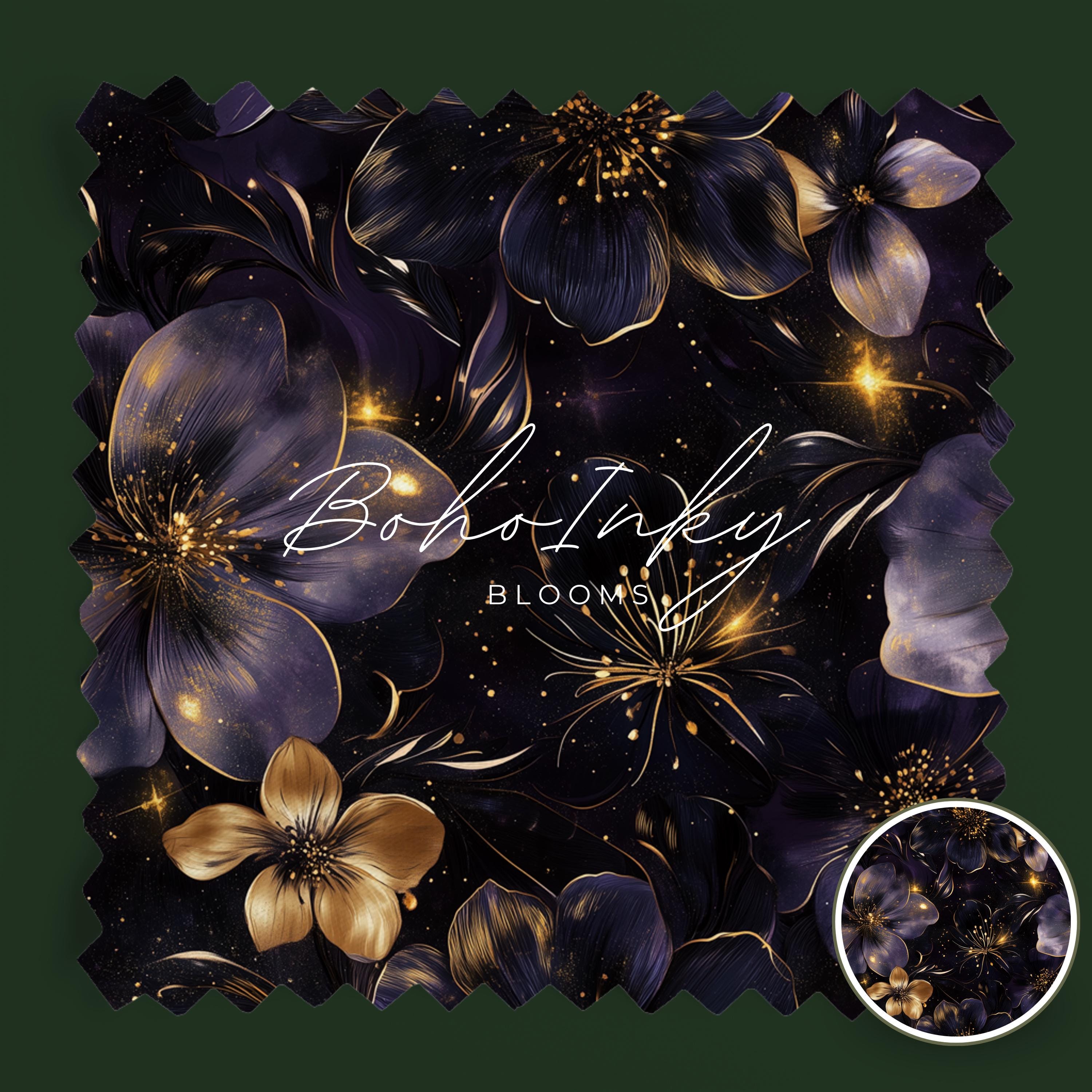 Dark Stardust Flowers Seamless Pattern, Tiling Pattern, Wallpaper ...