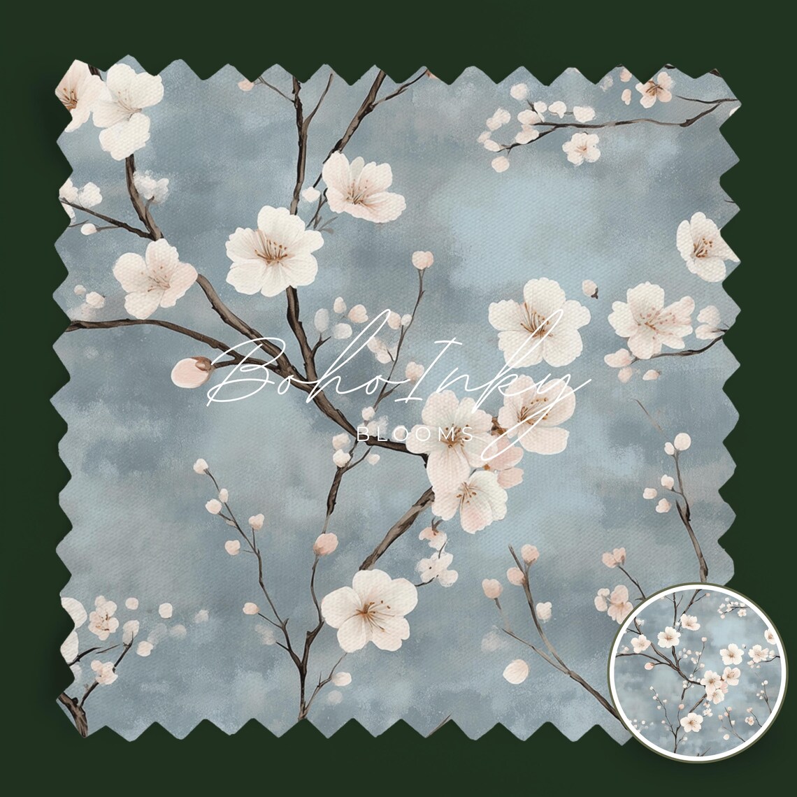 Cherry Blossom Tree Seamless Pattern, Tiling Pattern, Wallpaper ...