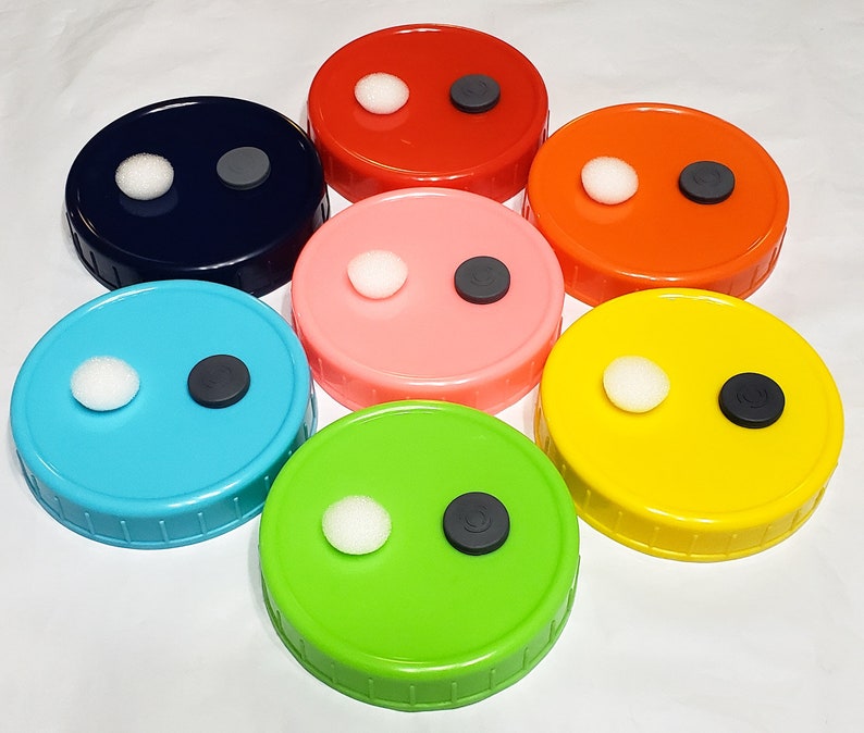 Rainbow Set Grain Spawn Mason Jar Lids Wide Mouth for Mycology - Etsy