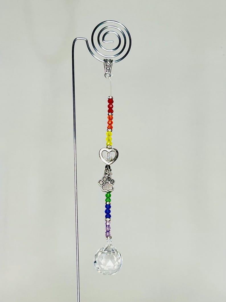 Charmed Rainbow Bridge Pet Memorial Plant Stake Suncatcher - Etsy